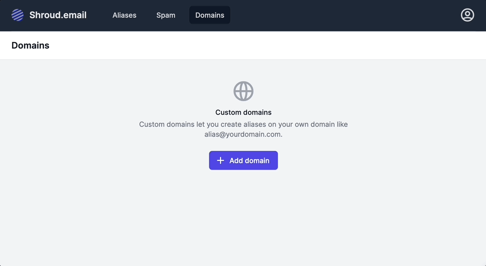Custom Domains Shroud email